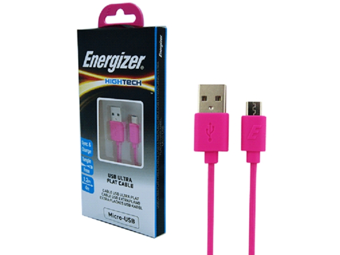 Cáp Energizer HT Flat C21UBMCGPK4 màu hồng giá tốt tại Nguyễn Kim