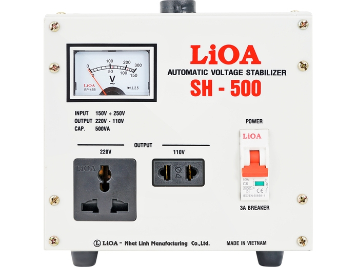 Ổn áp Lioa 1P SH-0,5KVA II SH-500II giá tốt tại Nguyễn Kim