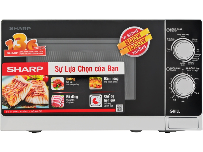 Lò vi sóng Sharp 20 Lít R-G222VN-S | Nguyễn Kim