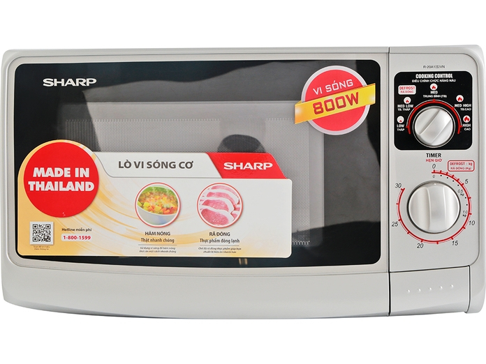 Lò Vi Sóng Sharp 22 lít R-20A1(S)VN Giá Tốt | Nguyễn Kim