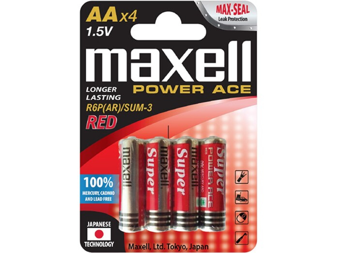 Pin Super Ace AA vỉ 4 viên Maxell R6P(AR)4P Giá Rẻ | Nguyễn Kim